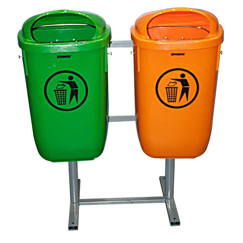 DUST BIN 50 L WITH 2 COMPARTEMENT AND STAND 10075011