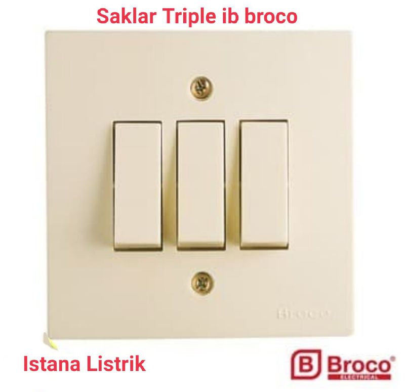 Saklar Triple Inbow Broco