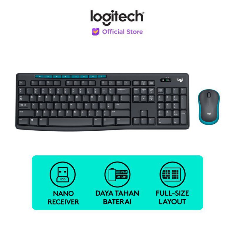 Keyboard Mouse Wireless Logitech MK 275