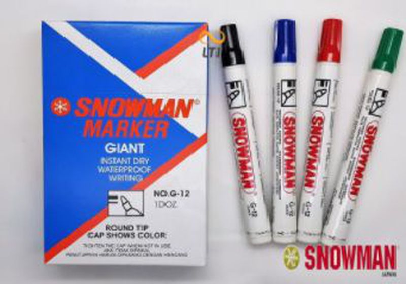 SPIDOL SNOWMAN PERMANENT G-12 COLOR (PACK)