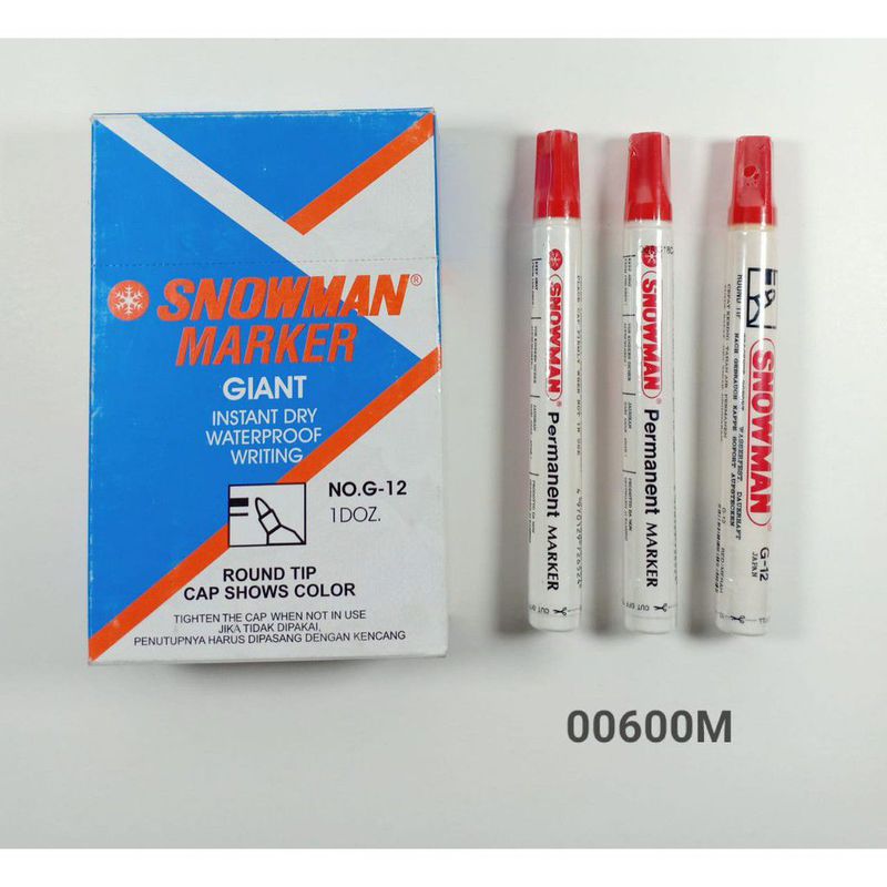 SPIDOL SNOWMAN PERMANENT MERAH