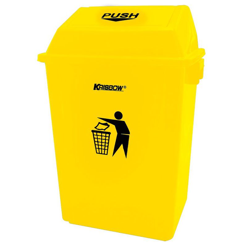 DUST BIN YELLOW 40 L & PUSH COVER 10091942