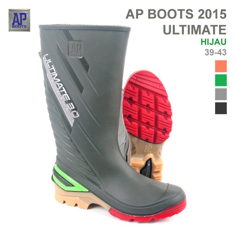 AP Boots Ultimate Hijau - Sepatu Boot PVC - 42