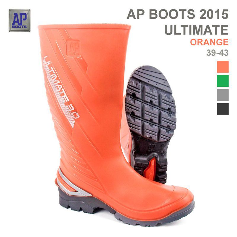AP Boots Ultimate Orange - Sepatu Boot PVC - 42