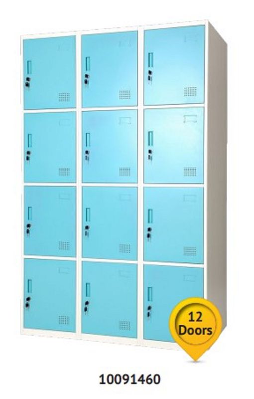 LOCKER 12 DOORS MULTI COLUMN LIGHT GREEN