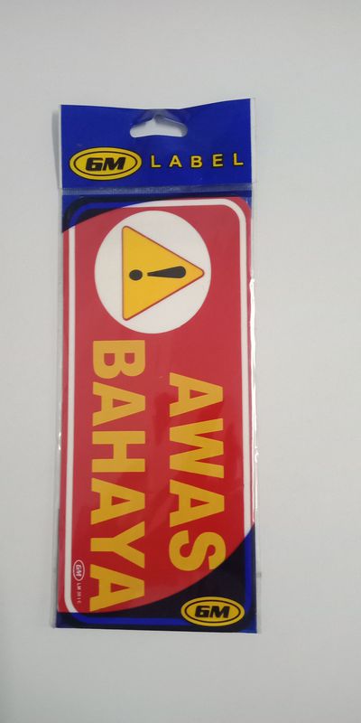 GM Label Medium Awas Bahaya (10x21) LM 101