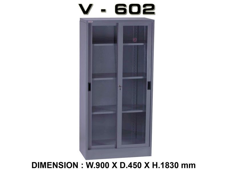 VIP Almari File 2 Pintu Geser Kaca