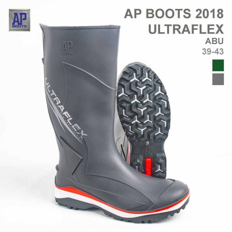 AP Boots Ultraflex Abu - Sepatu Boot PVC - 42