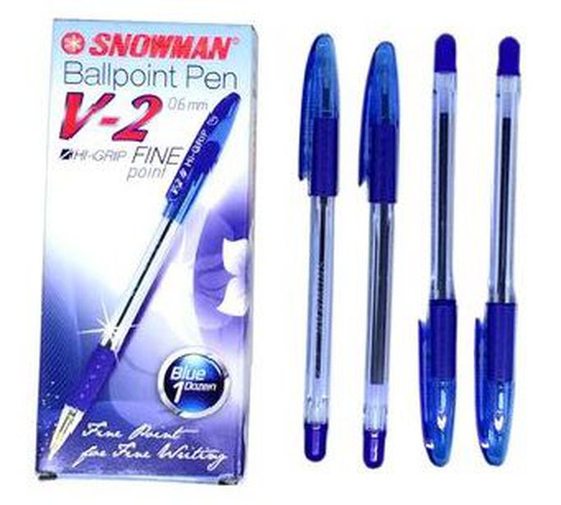 BALLPOINT PEN / PULPEN SNOWMAN V-2 BIRU