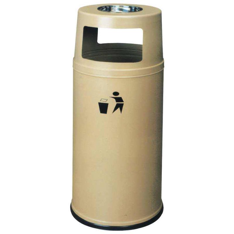DUST BIN WITH ASHTRAY BEIGE KW1801022