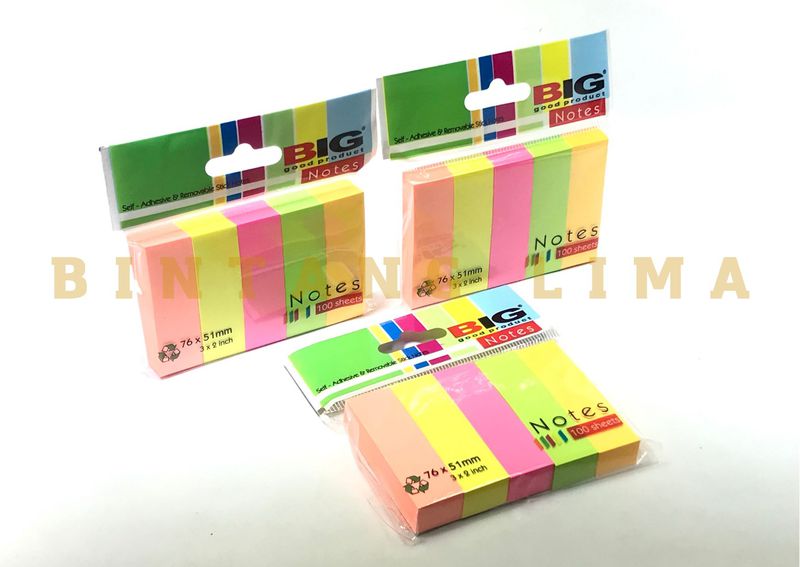 STICKY NOTES BIG 76mm x 51mm