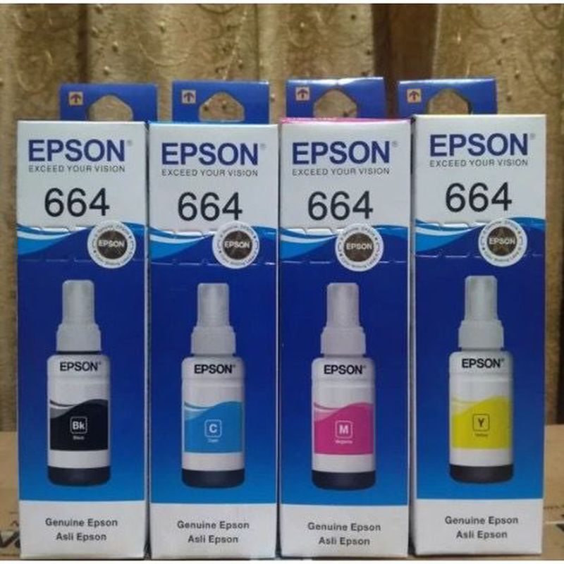 Tinta Epson 664 Hitam, Color - Hitam