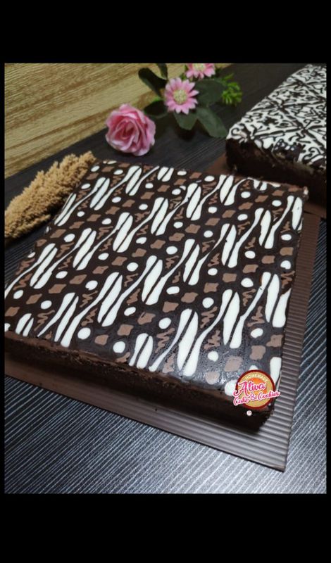 Brownies Batik Loyang 20cm - Motif Kawung