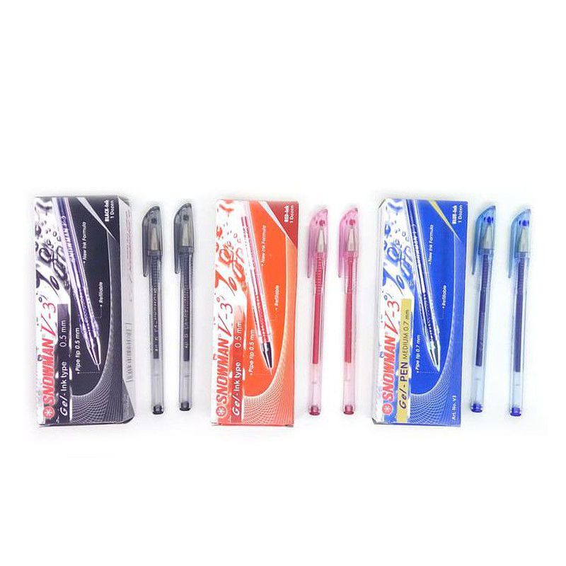 PULPEN SNOWMAN V 3 ( BIRU, HITAM , MERAH )