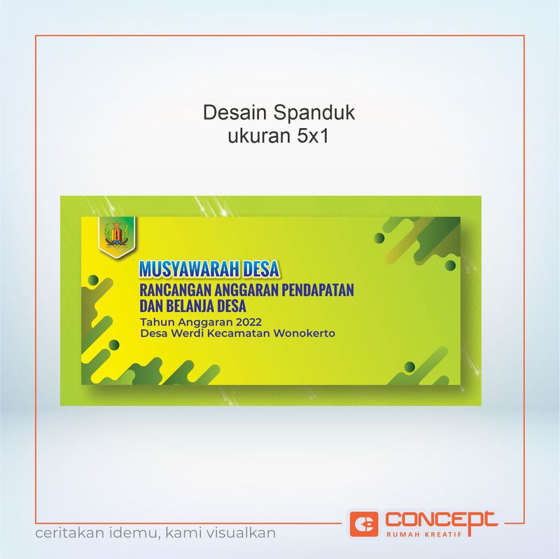Spanduk MMT ukuran 5 x 1
