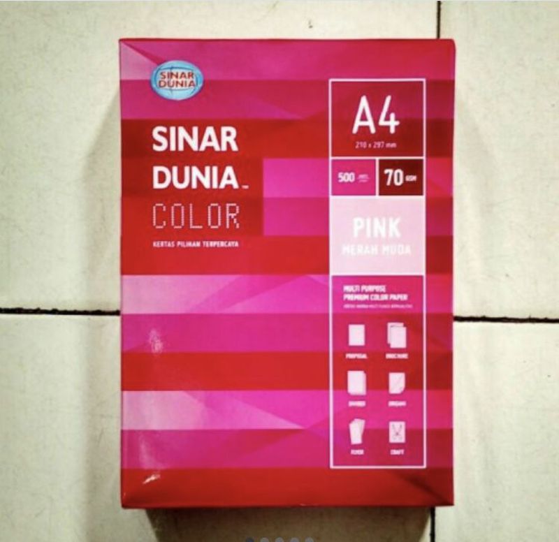 Kertas HVS F4 Warna Pink 70gr