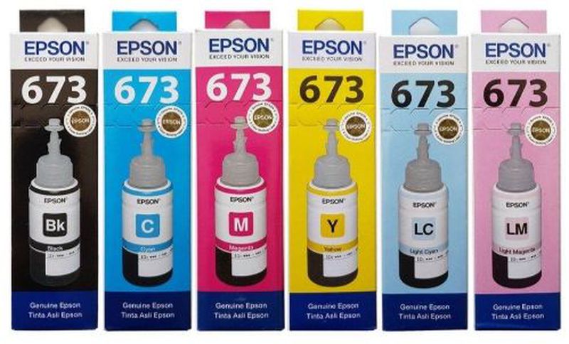 Tinta Refill Botol Untuk Epson T673 70ml Ink Bottle Printer L800 L805 ...