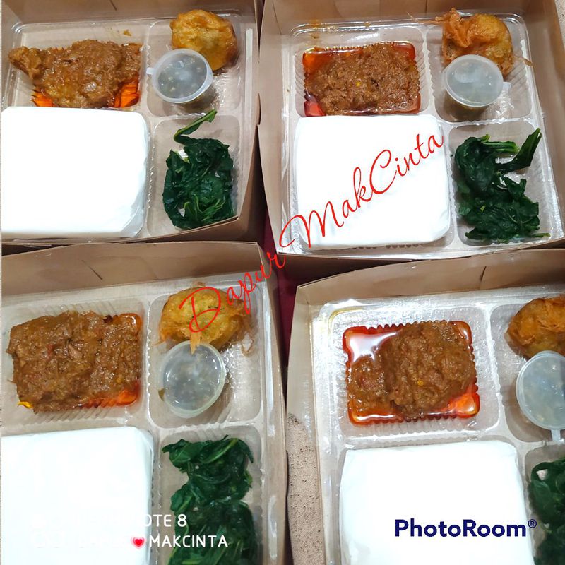 Paket 2 Rendang + buah