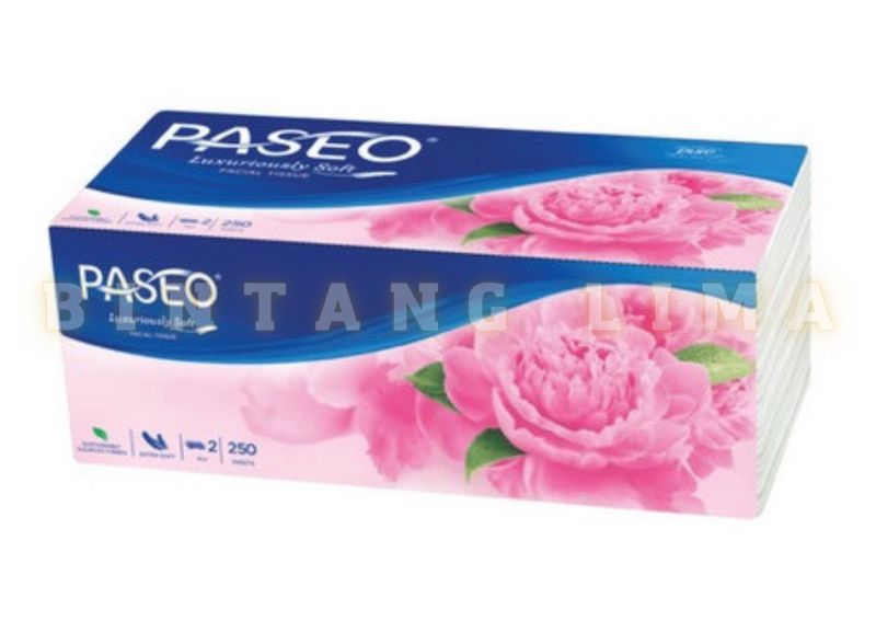 Paseo Luxuriously Soft Facial Tissue Soft Pack 250 Sheets