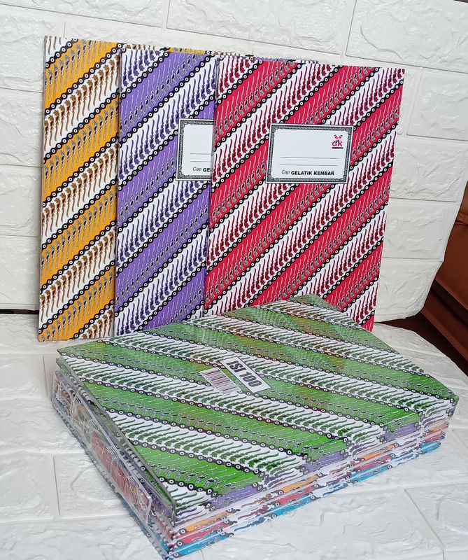 BUKU FOLIO GELATIK KEMBAR / BUKU HARD COVER UK.FOLIO ISI 50/100/200/300 ...