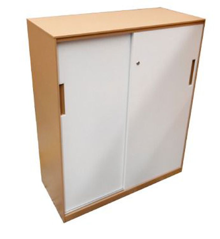 LEMARI ARSIP / FILE CABINET SLIDING WHITE BROWN