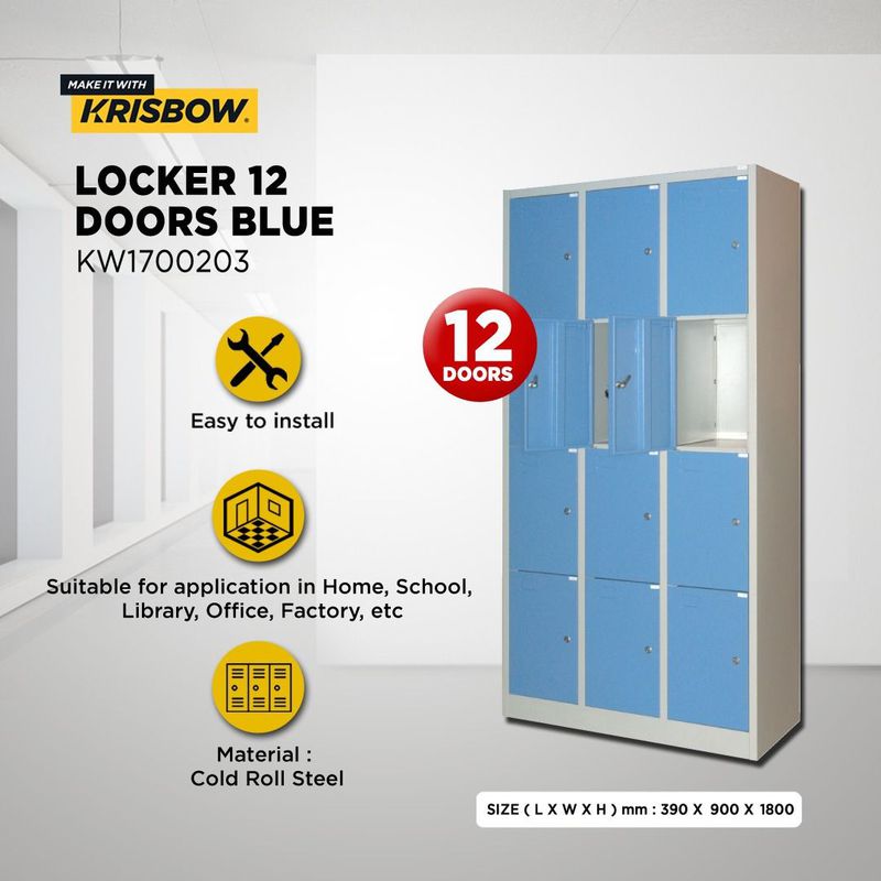 LOCKER 12 DOORS BLUE