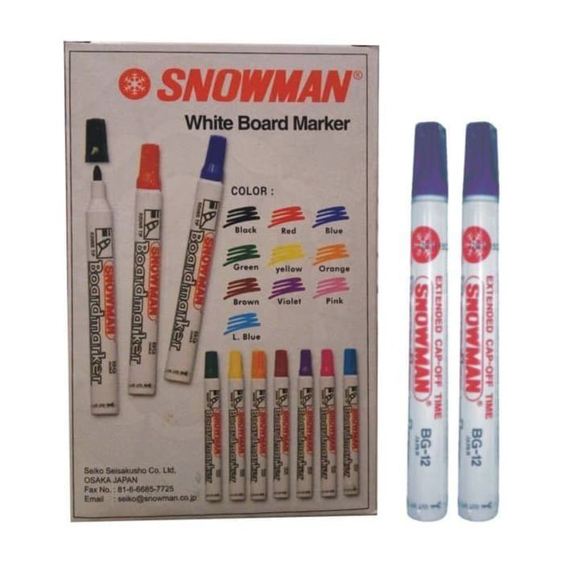Spidol Snowman Boardmarker Biru