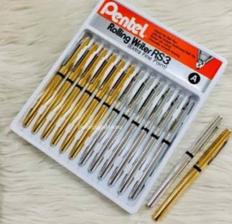 Ballpoint Pentel Silver & Gold /Rolling Writer RS3