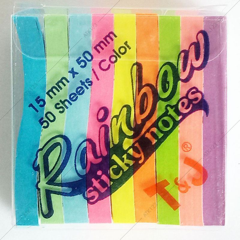 Sticky Notes T & J Rainbow Uk. 15 x 50 mm