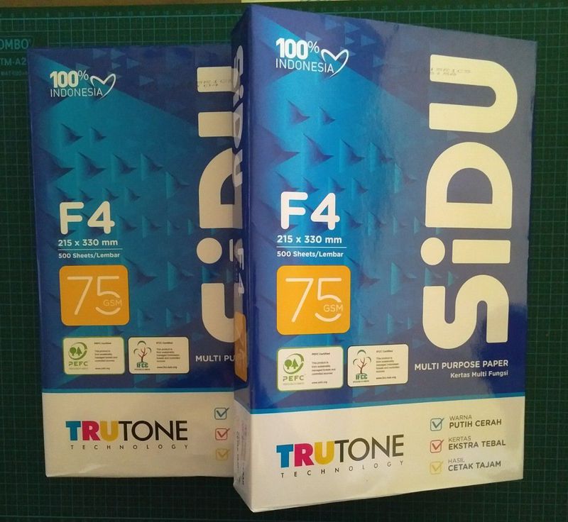 Kertas HVS 75 gr Ukuran F4 Merk Sinar Dunia