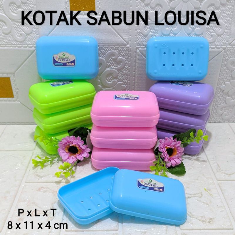 kotak sabun louisa - Pink - Biru