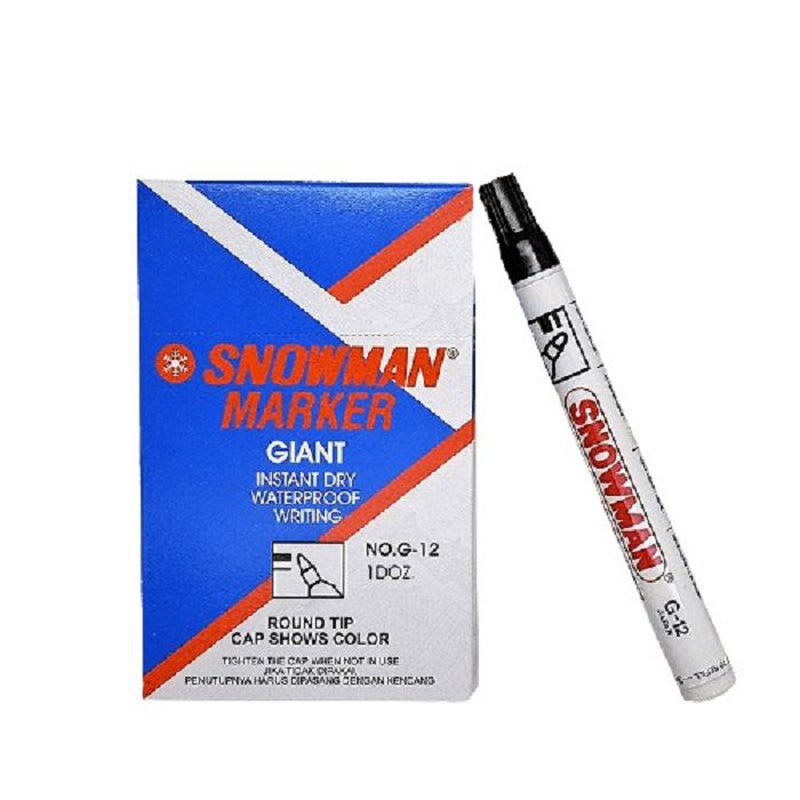 Spidol Snowman G-12 Permanent Marker ( Hitam )