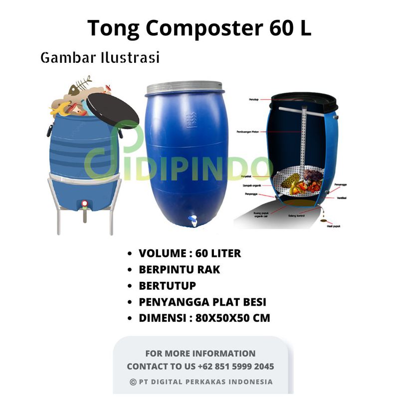 Tong Composter 60 Liter - Komposter