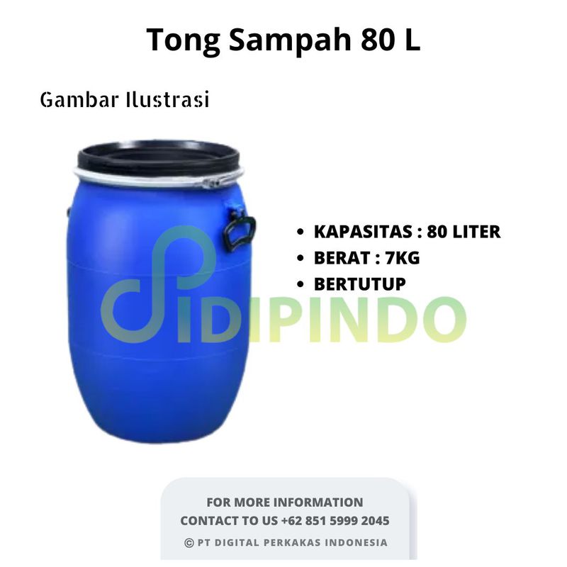 Tong Biru / Tong Sampah 80 Liter