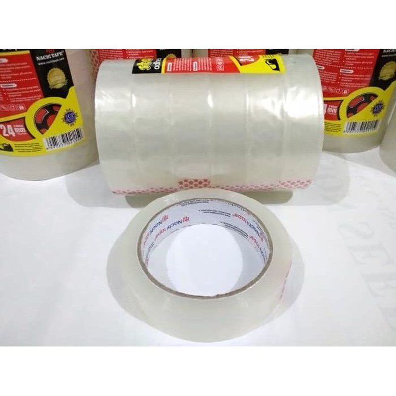 Nachi Tape Lakban Bening 24mm x 72yard Plakban Selotip Isolasi Solasi ...