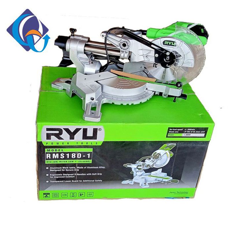 RYU MITER SAW SLEDING RMS 180-1 MESIN POTONG ALUMINIUM 180 MM