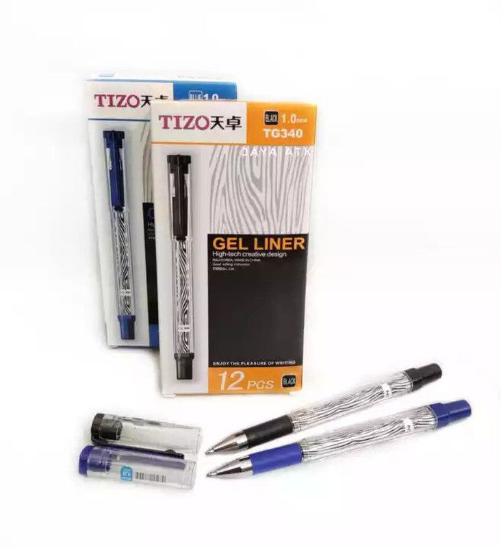 Ballpoint Balliner Tizo Gel 1.0 ( Biru & Hitam )