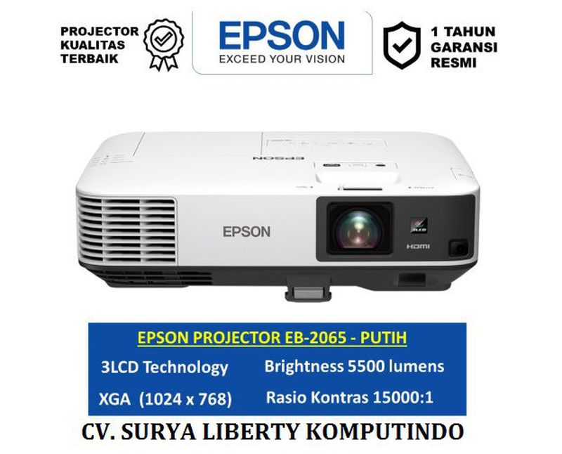 EPSON PROJECTOR EB-2065 | 3LCD Technology | XGA 1024 × 768