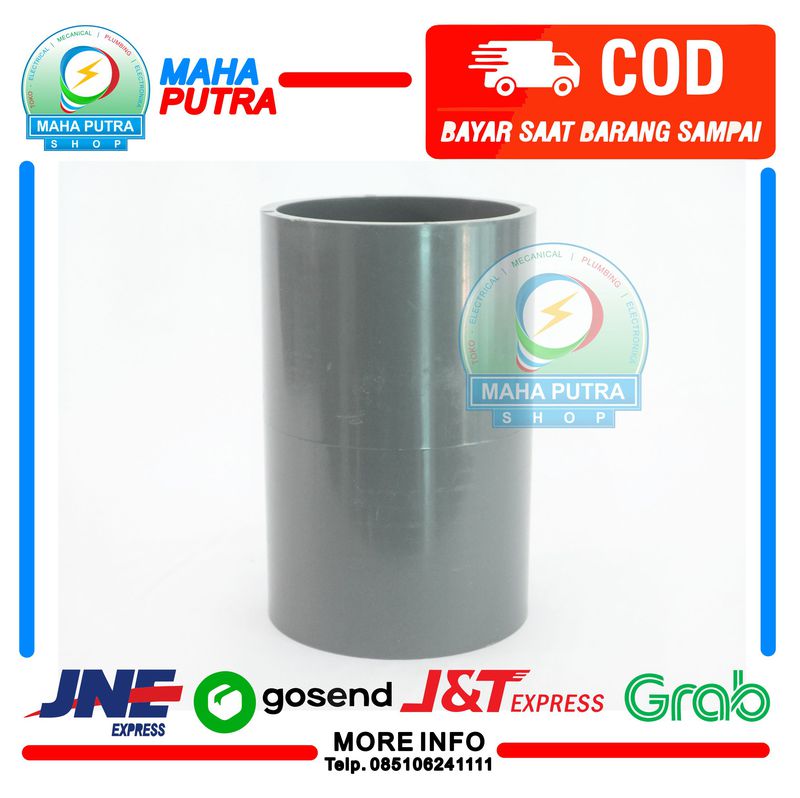 SOCKET PIPA EMPAT INCH 4" AW RUCIKA. SAMBUNGAN PIPA PVC