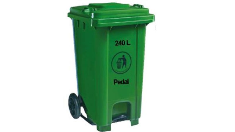 Tempat Sampah 240 Liter (Varian Warna Hijau, Kuning, Merah, Biru dan ...