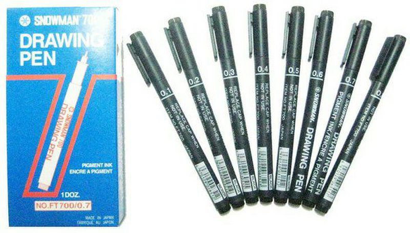 BALLPOINT DRAWING PEN SNOWMAN - 0,8