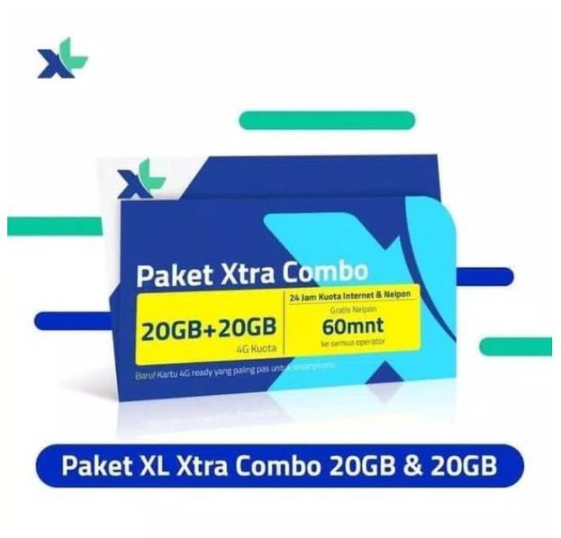 PAKET DATA XL EXTRA COMBO 20GB+20GB