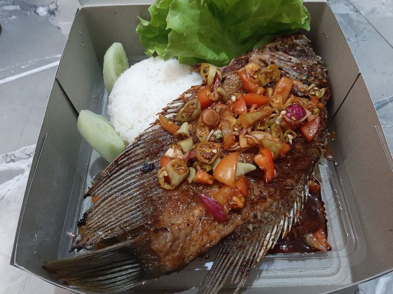 Nasi Box Ikan Gurame Bakar - Besar