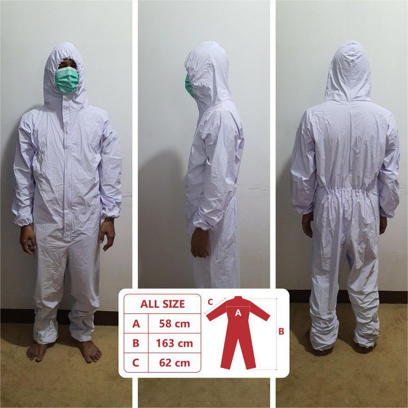 BAJU APD HAZMAT SUIT REUSABLE PARASUT ( Bisa dipakai berulang kali 5-10x )
