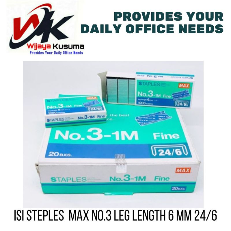 Isi Steples Max No.3 Leg Length 6 mm 24/6