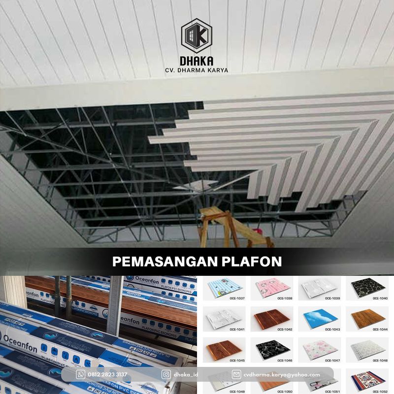 Jasa Pemasangan Plafon PVC (Bahan dan Jasa)
