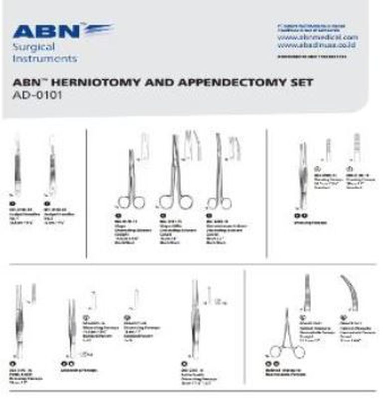 ABN Herniotomy & Appendoctomy Set