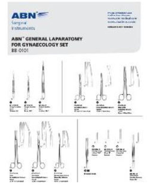ABN General Laparatomy for Gynaecology Set