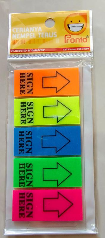 Post It Sign Here 5 Warna