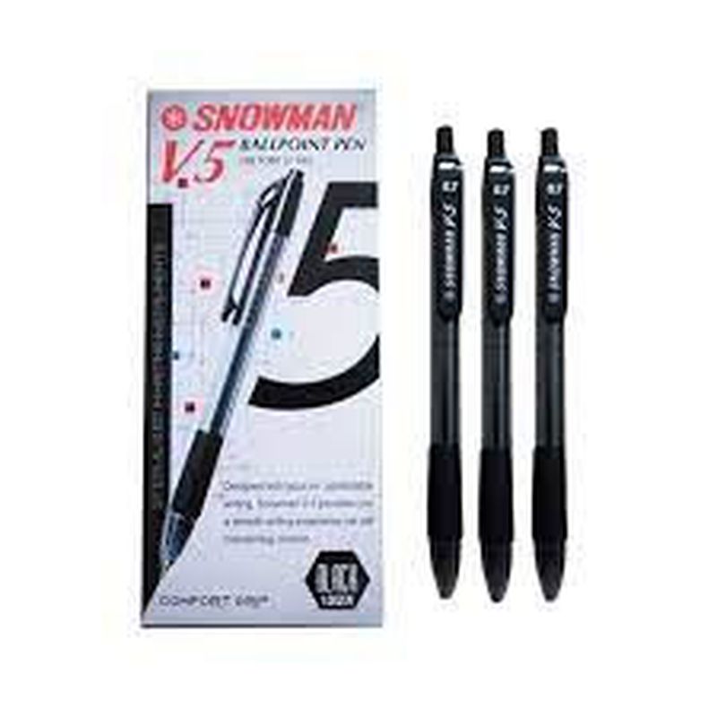 Ballpoint snowman hitam